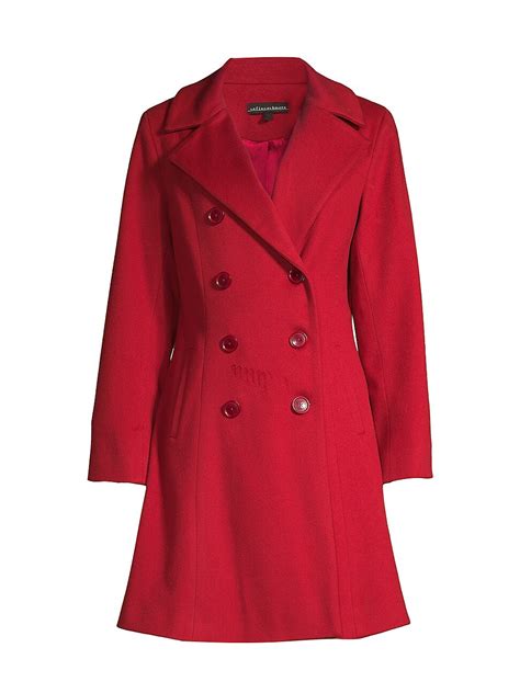 Buy Sofia Cashmere Double Breasted Flare Coat Red At 70 Off