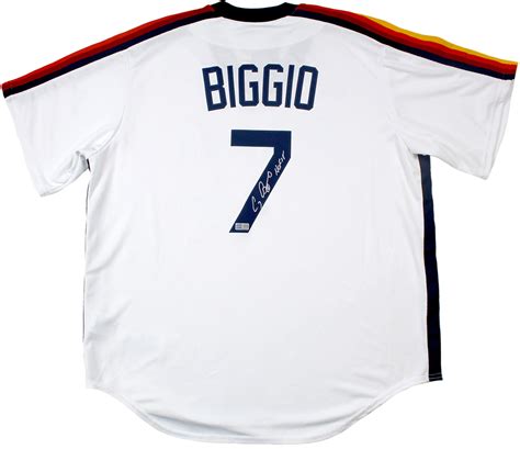 Craig Biggio Autographed Houston Astros Throwback Jersey Inscribed Hof 15