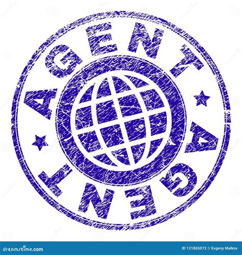Scratched Textured Agent Stamp Seal Stock Vector Illustration Of
