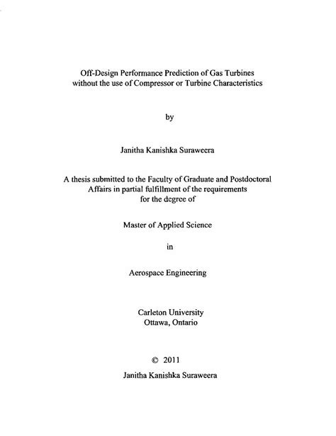 Pdf Off Design Performance Of Gts Without Compressor Or Turbine Maps Thesis Dokumentips
