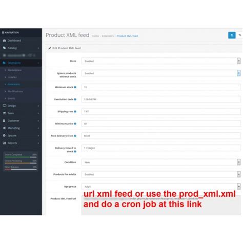 OpenCart Product Xml Feed On Google Marchant Based