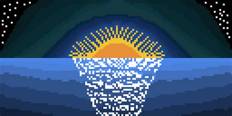 Sunset Or Sunrise Pixel Art