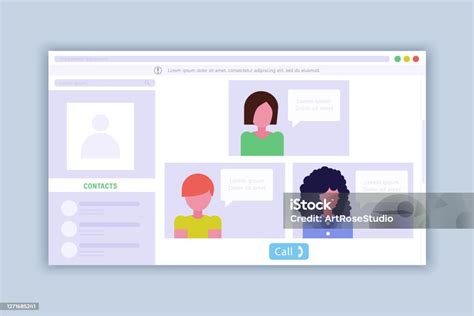 Templat Desain Halaman Web Aplikasi Obrolan Antarmuka Pengguna Modern Dan Mockup Konten