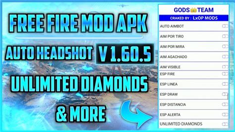 Free Fire Mod Menu Unlimited Diamonds Ff Mod Apk Ff Mod Menu Gods Team Free Fire