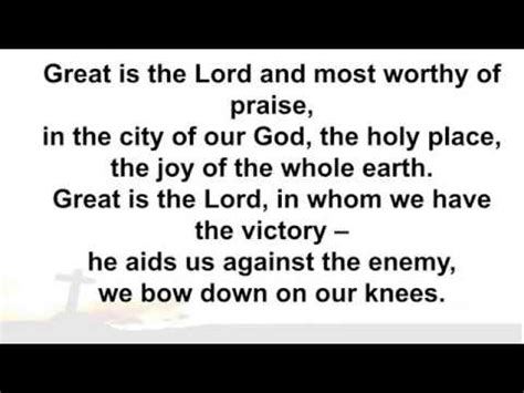 CH 354 Great Is The Lord And Most Worthy Of Praise YouTube