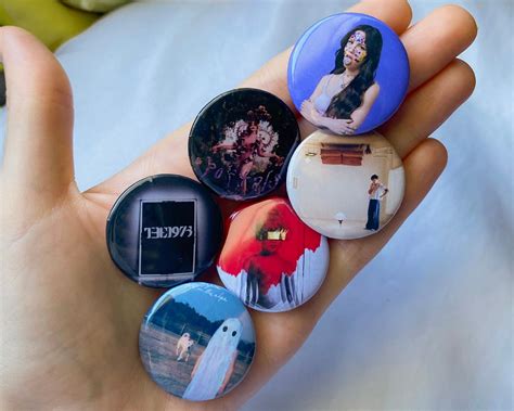 Album Cover Pins 125 Custom Music Album Pins For Etsy