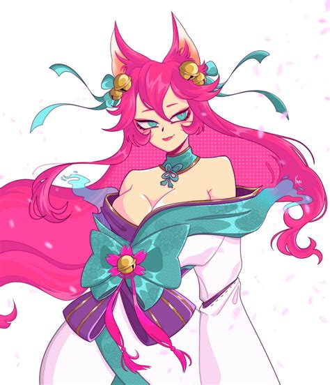 Daily Ahri Fanart 1770 Spirit Blossom Ahri By Kairi Rahrimains