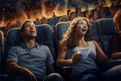 Disfrutando de la película Foto Premium