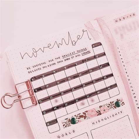 Plan With Me November Bullet Journal Layout Productive Pixie