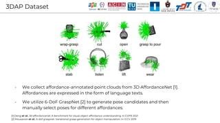 Affordance And Dof Pose In D Point Clouds Pptx
