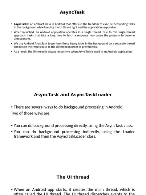 Asynctask And Asynctaskloader Pdf