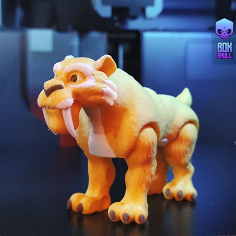 Archivo 3d Diego Saber Toothed Tiger Flexi Articulated 🐅 ・objeto