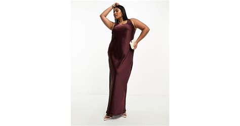 River Island Satin Maxi Slip Dress In Red Lyst Uk