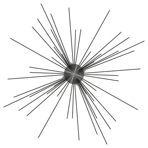 Abstract Starburst Shape Radiating Linear Spikes Artistic Explosion