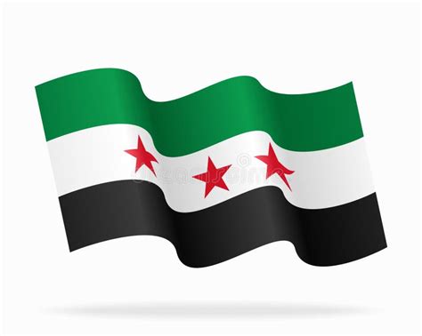 Syrian Flag Wavy Background Layout Vector Illustration Stock Illustration Illustration Of
