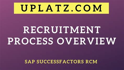 Recruitment Process Overview Sap Successfactors Recruiting Training