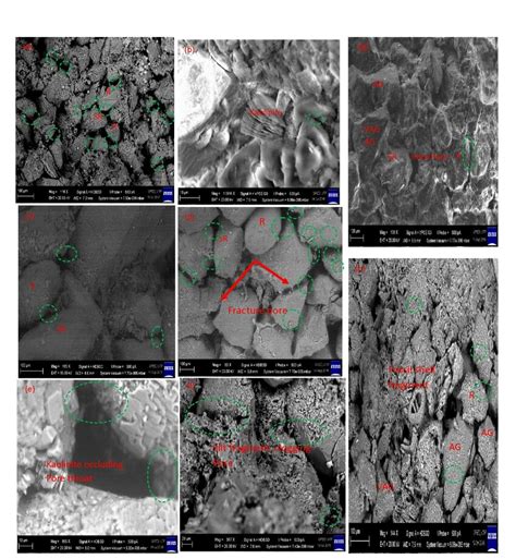 sem micrographs showing variable effects on grain shapes and sizes on