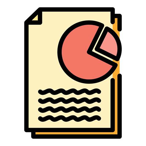Pie Chart Report Icon Color Outline Vector 15393311 Vector Art At Vecteezy