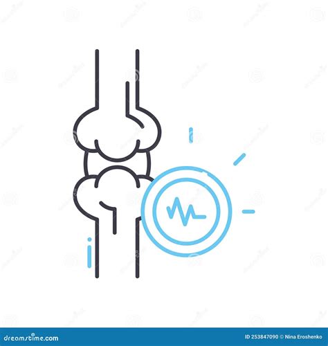 Joint Pain Line Icon Outline Symbol Vector Illustration Concept Sign