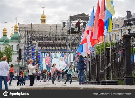 Eurovision Song Contest Fan Zone Stock Editorial Photo