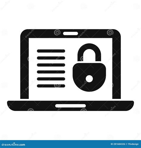 Laptop Ssl Certificate Icon Simple Vector Safety Design Stock Vector Illustration Of Browser