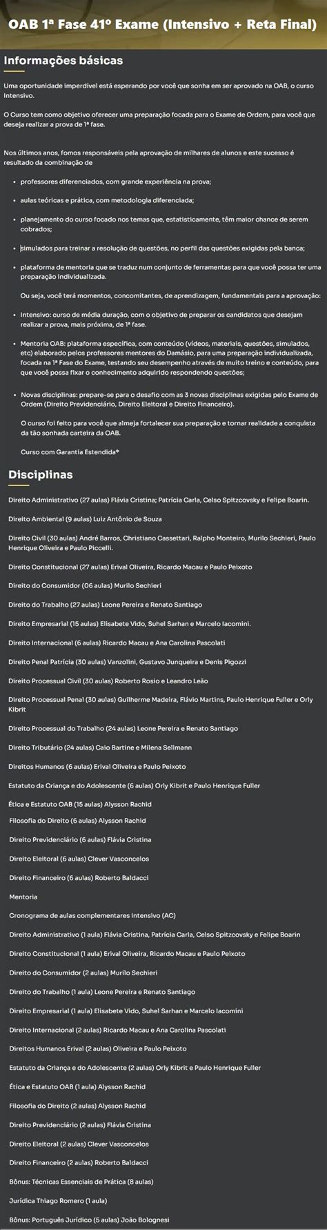 OAB 1ª FASE 41º XLI EXAME SUPER COMBO INTENSIVO RETA FINAL 2024