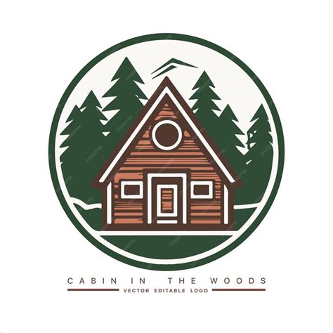 Modelo De Logotipo De Cabana De Madeira Ilustração Vetorial De Cabana