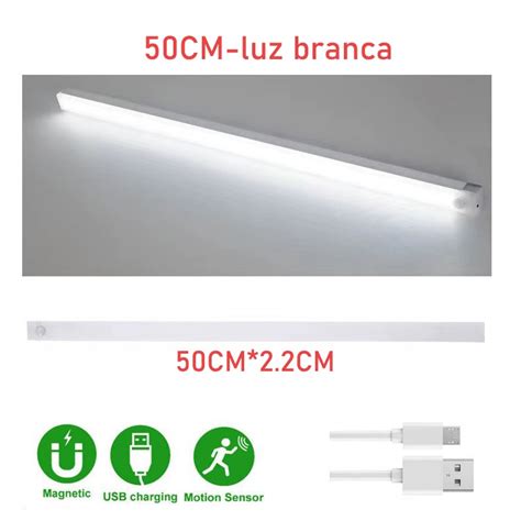 50cm Wireless Led Sensor Light Smart Sensor Light Wardrobe Bedroom Convenience Light Usb