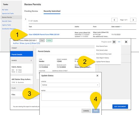 Update Permit Status Axon Records