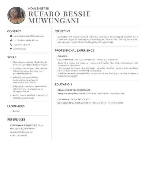 Rufaro Bessie Muwungani Pdf