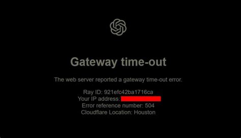 Chatgpt Down As Users Report Gateway Time Out Error