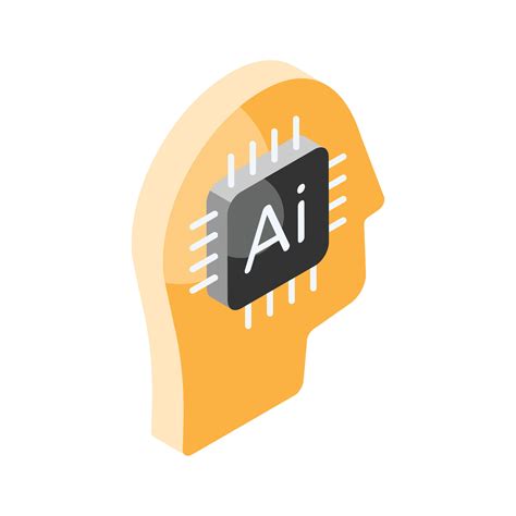 Head With Microprocessor Chip Concept Icon Of Brain Chip Ai Brain