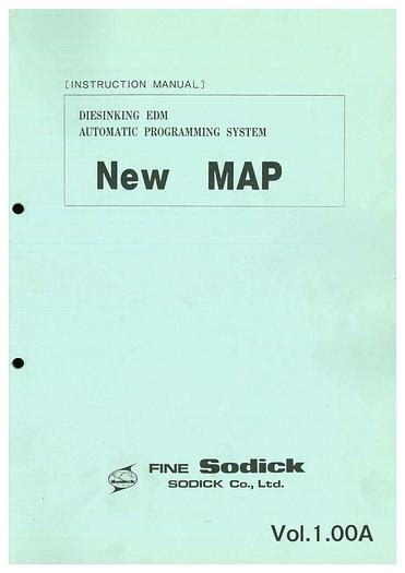 Used Manual For Used Fine Sodick Machine Edm Automatic Programming