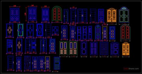 335cad Blocks Doors Dwg 2d Free Download