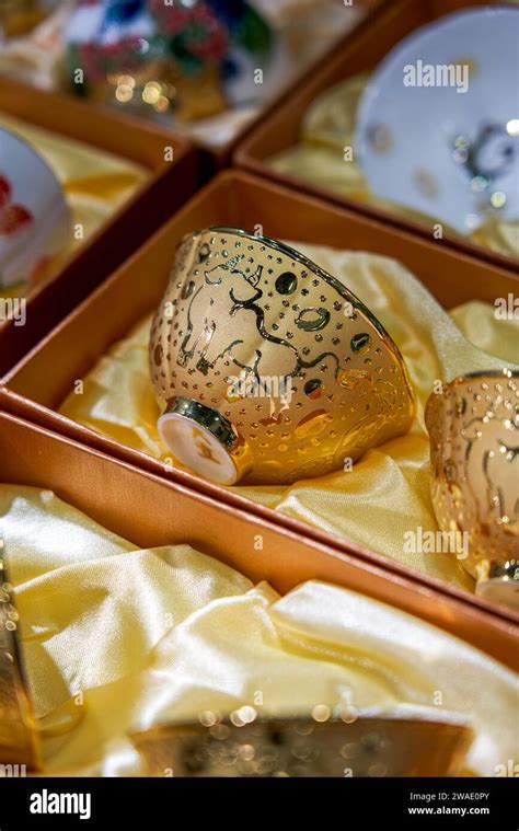 Close Up Of Exquisite And Colorful Traditional Chinese Fujian Jianzhan