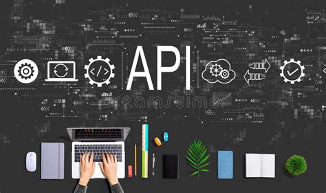 Api Application Programming Interface Concept With Person Using A Laptop Stock Image Image
