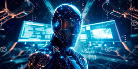 Programmer In A Space Age Suit Symbolizing The Future Of Coding In