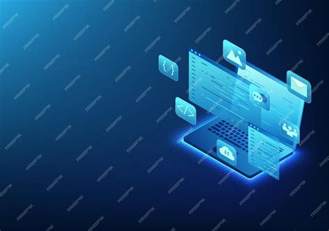 Premium Vector Software Technology Software Developer Who Writes Programs For Operating