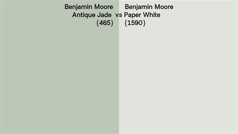 Benjamin Moore Antique Jade Vs Paper White Side By Side Comparison