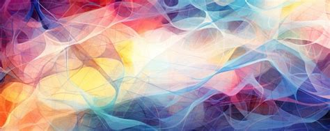 Premium Ai Image Abstract Background With Interconnected Abstract Shapes And Lines Panorama