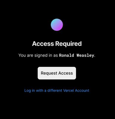 Vercel Authentication
