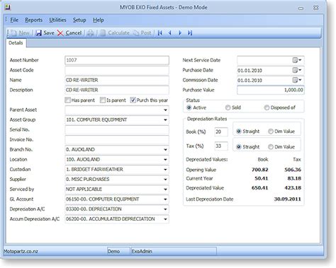 Depreciation Worked Example