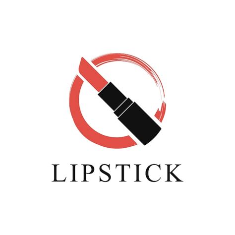 Idea Creativa De Diseño De Logotipo De Lápiz Labial Con Círculo