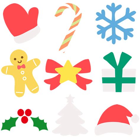 クリスマスのかわいいアイコンセット9点 園だより、おたよりで使えるかわいいイラストの無料素材集【イラストだより】