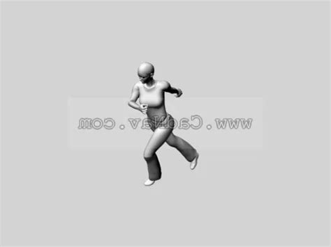 Character Running Woman Free 3d Model 3ds Max Vray Open3dmodel