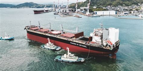 Tsuneishi Launches Worlds First Methanol Dual Fuel Bulk Carrier