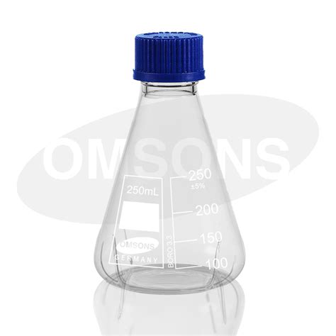 Flask Conical With Screw Cap And Liner Omsons Labs