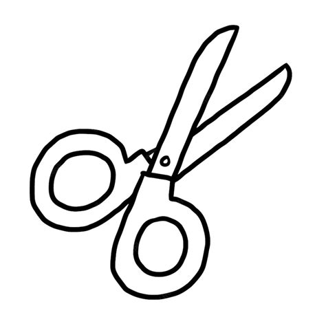 Premium Vector Scissors Doodle Cartoon Kawaii Anime Coloring Page
