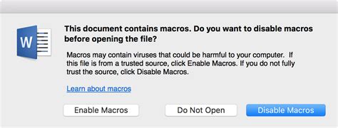 Microsoft Office Macro Malware Targets Macs Malwarebytes Labs