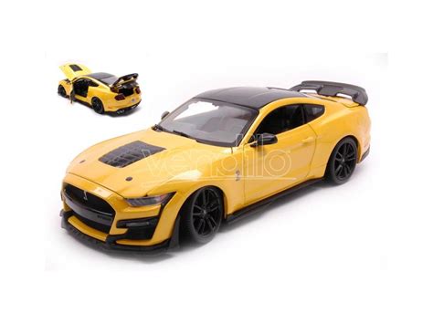 MAISTO MI31452Y FORD MUSTANG SHELBY GT500 2020 YELLOW 1 18 Model